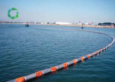 China Oil Resistance Indutech Textiles 1350gsm , Flexible PVC Coated Tarpaulin Oil Boom Fence for sale