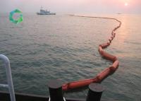 China 1350gsm Industrial Technical Textiles 5500N Foldable Oil Resistance PVC Coated Oil Boom Fence for sale
