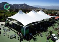 China 140N Adhesion PVC Membrane Structure 1450gsm Vinyl Fabric Tensile Landscape Architecture for sale