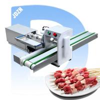 China Wholesale price stainless steel manual mutton kebab machine/hand BBQ bamboo meat skewer machine/beef satay string making machine for sale