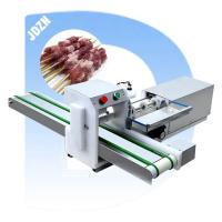 China Wholesale price stainless steel manual mutton kebab machine/hand BBQ bamboo meat skewer machine/beef satay string making machine for sale