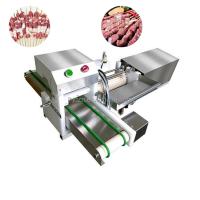 China Wholesale price stainless steel manual mutton kebab machine/hand BBQ bamboo meat skewer machine/beef satay string making machine for sale