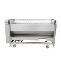 China Commercial electric potato peeler machine With Low Price fruit vegetable potato washing cleaning line machine for sale