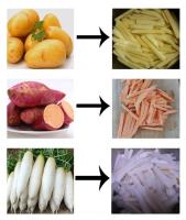 China potato cutter shredder crinkle potato carrot shredding machine potato french fries making machine for sale