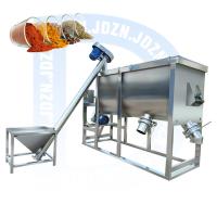 China Horizontal Ribbon Blender Mixer for Chemical Crystal Powder Mixing 900L Barrel Volume for sale