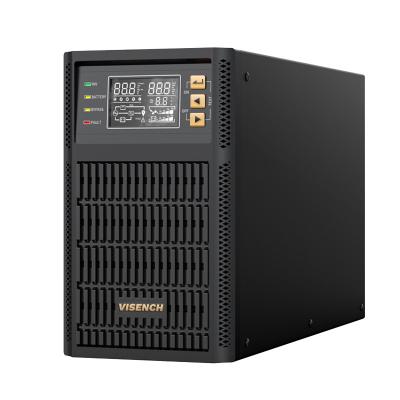 China Visench 220V Single Phase Uninterruptible Power Supply 3000Va/2400W Sinewave Online Double Conversion Tower Ups Back Up for sale