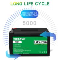 China Visench  Prismatic 12V 12.8V 9Ah  Rechargeable Lithium Iron Phosphate Lifepo4 Battery for sale