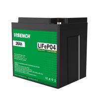 China Visench Best Seller US Germany UK Canada 12.8 v 26Ah Deep Cycle 12 volt Lithium Ion Batteries 12V 26ah LiFePO4 Battery for sale