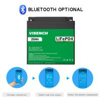 China Visench Best Seller US Germany UK Canada 12.8 v 26Ah Deep Cycle 12 volt Lithium Ion Batteries 12V 26ah LiFePO4 Battery for sale