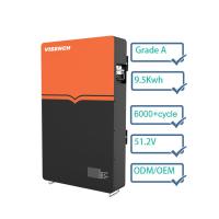 China 51.2V Wall Mounted 9.5Kwh 48V Lifepo4 200Ah Lithium Ion Battery For Solar System Energy Storage for sale