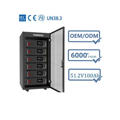 China Multi-function Rack Mounted Solar Energy Storage Lithium Ion Battery High Voltage 48V 51.2V 70Ah 100Ah 1kw 5kw 10kw  50kw for sale