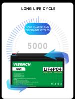 China Visench Direct factory high quality 12v 5ah  solar battery lithium  Li-Ion Energy Storage Battery for sale