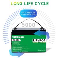 China Visench Direct factory high quality 12v 100ah 5KWH 10KWH Solar Lifepo4 Rechargeable Li-Ion Energy Storage Battery for sale