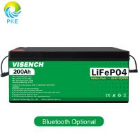 China Visench Direct factory battery 200ah 12v Deep 6000 Cycles with BMS for solar inverter energy storage system for sale