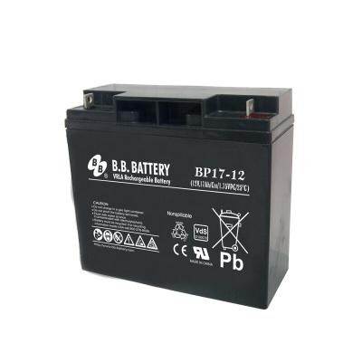 China B. B. Battery BP Series BP17-12FR 12V 17Ah VRLA Lead-Acid Rechargeable Battery for UPS for sale