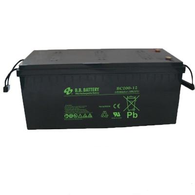 China BB Battery BC200-12 12V 200Ah Best Energy Storage Maintenance Free Rechargeable VRLA Battery 200Ah for Electric Power for sale