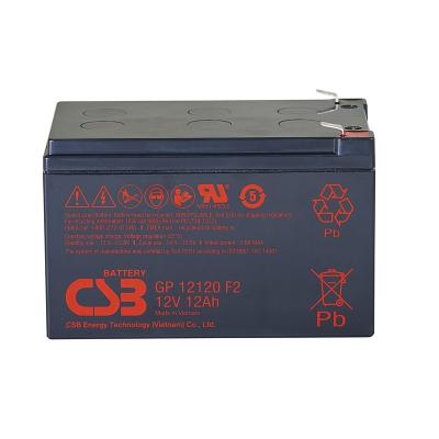 China CSB Battery GPL12120 12V 12Ah Sealed Lead Acid Battery for Long Life and UPS Applications for sale