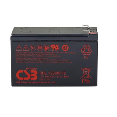 China CSB HRL1234W Battery 12V 34W Sealed Lead Acid Battery High Rate Long Life Gel Battery for sale