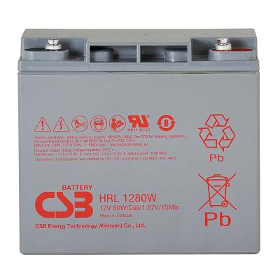 China CSB HRL1280W Sealed Lead Acid Battery Extremely High Current 12V 80W Gel Battery for sale
