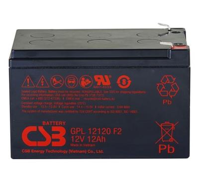 China CSB Battery GPL12120 12V 12Ah Sealed Lead Acid Battery Long Life Rechargeable Battery for UPS for sale