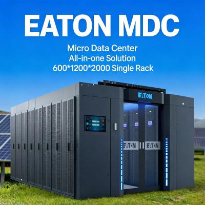 China Eaton Micro Modular Data Center Power Cube with N+1 Redundancy 25-60kW Cooling Capacity and 21.5-Inch FHD Touch Screen for sale