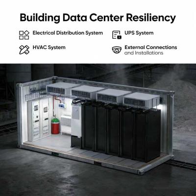 China Vertiv EcoStruxure Modular Data Center with 38kW Power 5 Rack Capacity and 400V Three Phase Prefabricated IT Infrastructure for sale