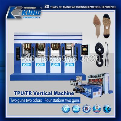 China High Quality TPU/TR Vertical Machine Four Stations Two Guns for sale