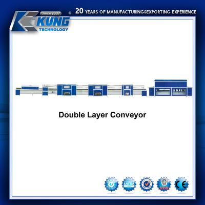 China Double Layer Conveyor Sport Shoe Making Procuction Line Assembly Molding Finishing Machine for sale
