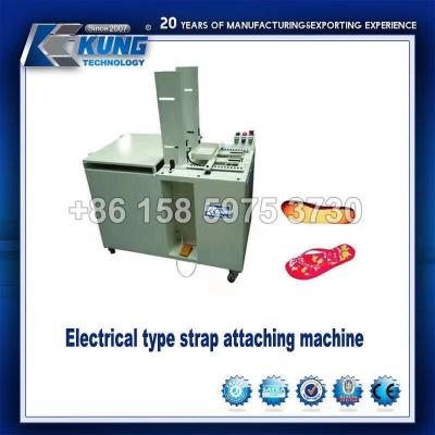 China Strap Attaching Slipper Flip Flop Maker Machine Electrical for sale
