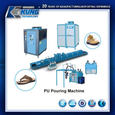 China PU Pouring Shoe Sole Making Machine , Electric Sneaker Making Machine for sale