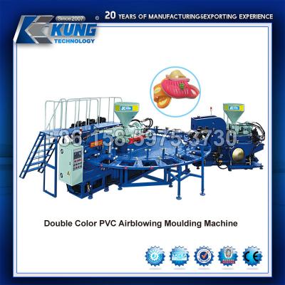 China 24 Stations Double Color PVC Air Blowing Injection Shoe Molding Machine for sale