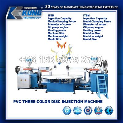 China PVC Three Color Disc Injection Machine for sale