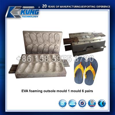 China EVA Foaming Outsole Mould 1 Mould 6 Pairs for sale