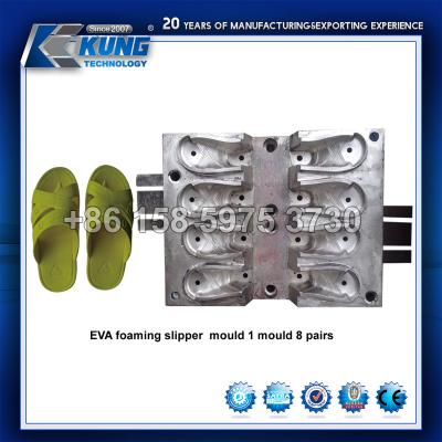 China EVA Foaming Slipper Mould 1 Mould 8 Pairs for sale