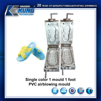 China High Quality Single Color 1 Mould 1 Foot PVC Airblowing Slipper Shoe Mould for sale