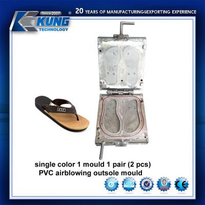 China Best Price Single Color 1 Mould 1 Pair PVC Airblowing Outsole Mould Shoe Mould for sale