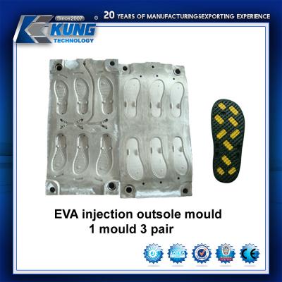 China EVA Injection Shoe Sole Mould 3 Pairs Standard Exported Packing for sale