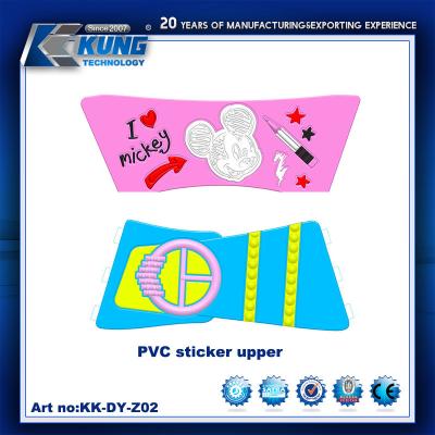China Kid And Prime Shoe Making Components Slipper Upper PVC Straps for sale