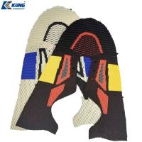China New Causal Sport Upper Decoration Mens Fly Knitting Fabric Waved Shoes Vamp for sale