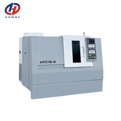 China Small Parts Machining CNC Lathe Machine HTC16-6 Sleeve Spindle Gang tool Slant Bed CNC Lathe for sale