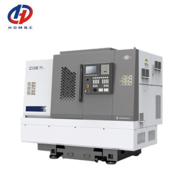 China Gang Tool Slant Bed CNC Lathe Machine CHK46 Automatic Gang Type Lathe Machine With Bar Feeder for sale