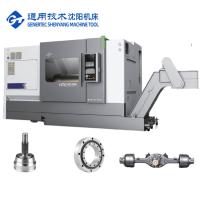 China Slant Bed CNC Lathe HTC63Q Maximum Cutting Length 3000mm Heavy Cutting Spindle CNC Horizontal Lathe for sale