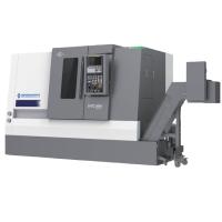 China Precision CNC Lathe Large Span Spindle HTC40Q BMT55 Power Turret Slant Bed CNC Lathe With Y Axis Bar Feeder for sale