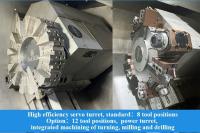 China Precision CNC Lathe Large Span Spindle HTC40Q BMT55 Power Turret Slant Bed CNC Lathe With Y Axis Bar Feeder for sale