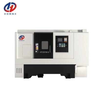 China Interpolation Y-axis Turning and Milling Center HTCSY50-S BMT55 12 Turret Double Spindle CNC Turning Center for sale