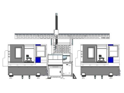 China 1-to-2 Gantry Robot CNC Lathe Automatic Production Line High Efficiency Machining for sale