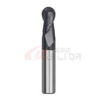 China 12mm Spherical Ball Nose End Mills For Steel Two Flutes 24mm for sale
