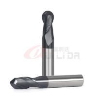China 12mm Spherical Ball Nose End Mills For Steel Two Flutes 24mm for sale