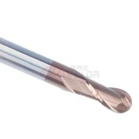 China 1mm 3mm 4mm ball nose end mill cutter for stainless steel double flute TiSiN Coating for sale