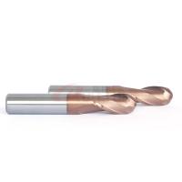 China 1/2 Inch 12mm Ball Nose End Mill 30 Degree End Mill Cutter Drill Bit AlTiSiN Coating HRC55 for sale